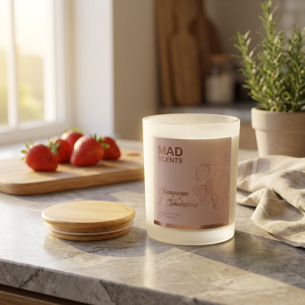 Champagne & Strawberries – Wickless Soy Candle – Candle Warmers Australia